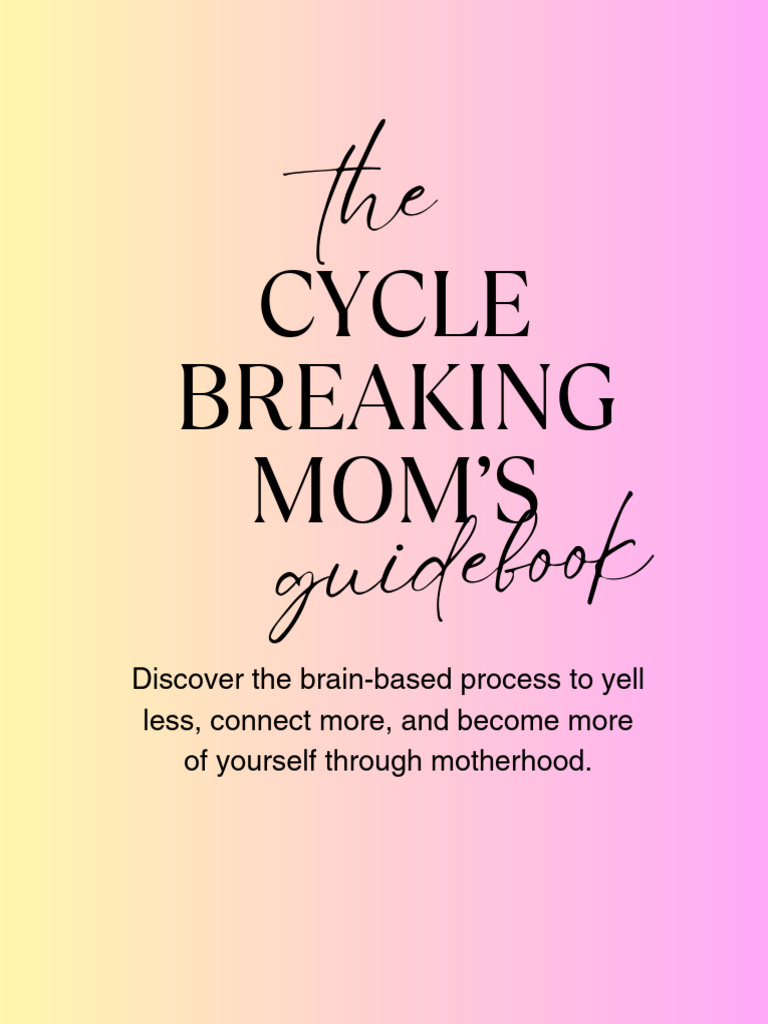Self-Regulation Toolkit For Moms | PDF | Emotions | Feeling