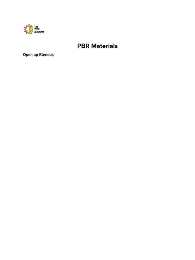 Blender PBR Material Setup Guide | PDF | Texture Mapping | Blender ...