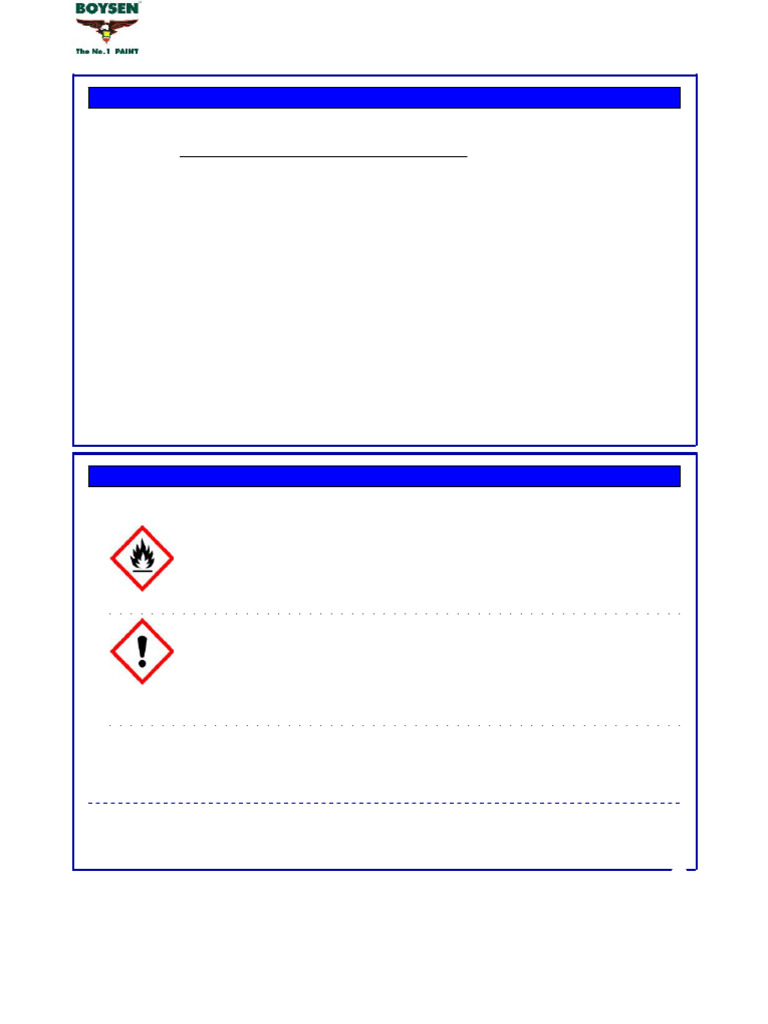 Boysen B-1300 Automotive Lacquer SDS | PDF | Toxicity | Dangerous Goods