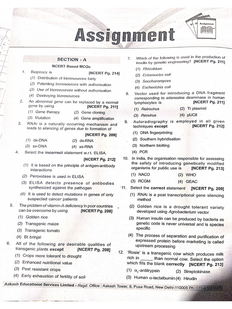 Biotech Questions | PDF