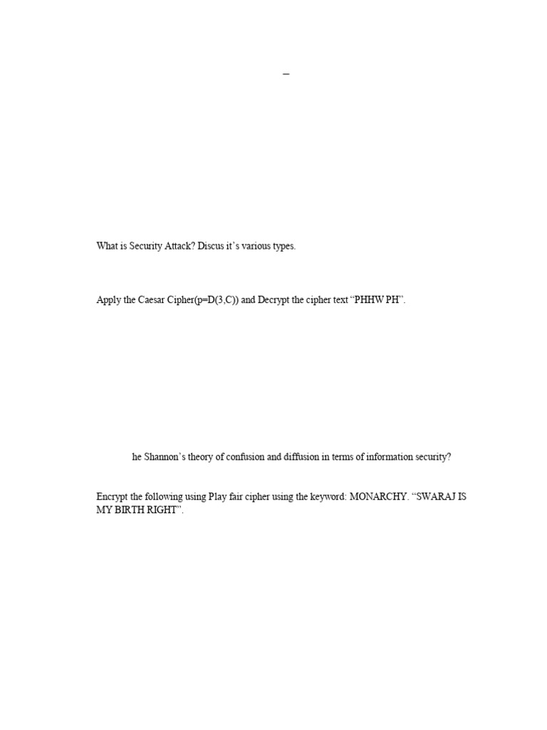 CNS All Units Important Questions | PDF | Cryptography | Cipher