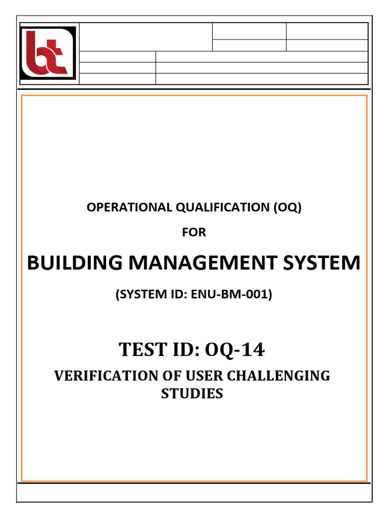 BMS - OQ - 14 - Verification of User Challenging | PDF | Verification ...