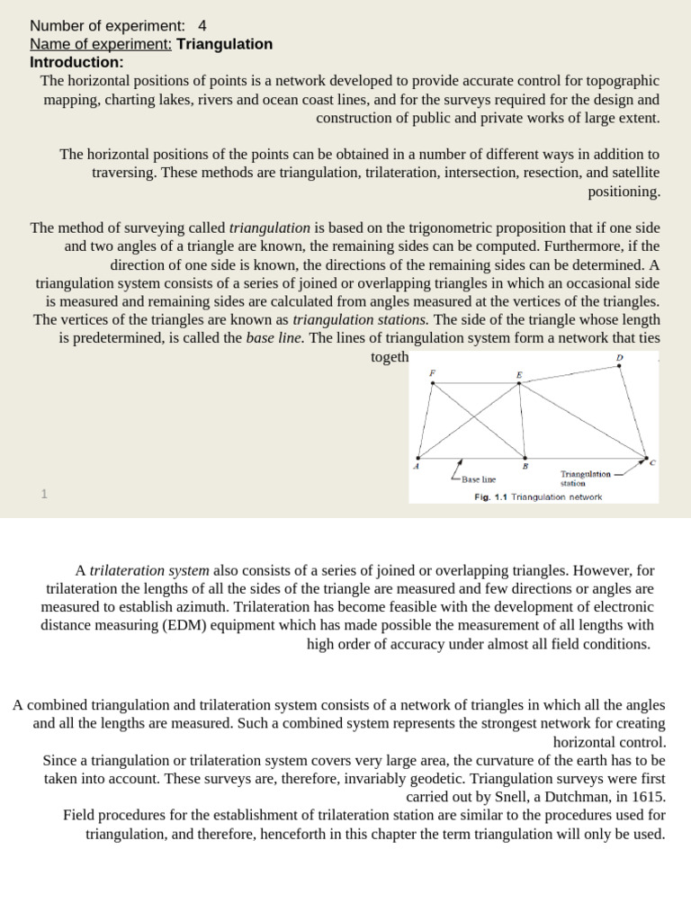 4 Triangulation | PDF | Surveying | Triangle