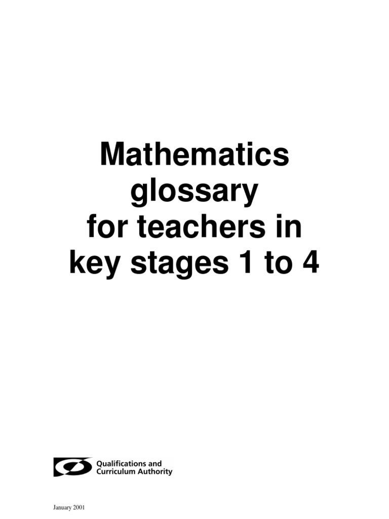 Mathematics Glossary for Teachers | PDF | Division (Mathematics ...