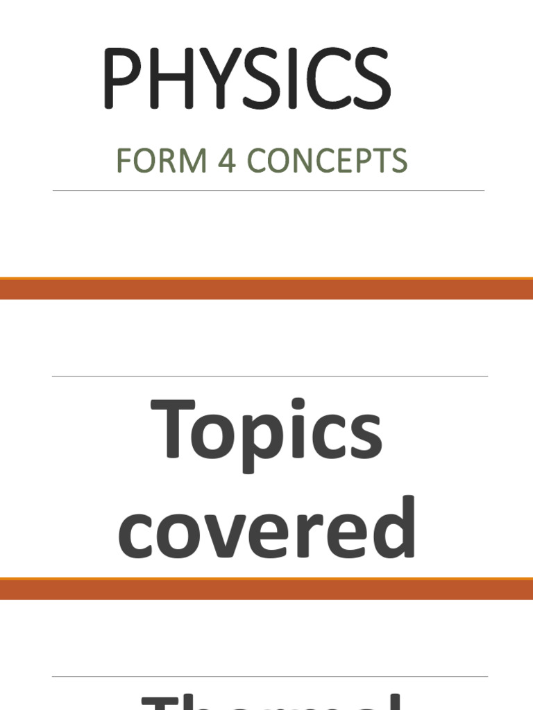 Form 4 Physics Concepts Overview | PDF