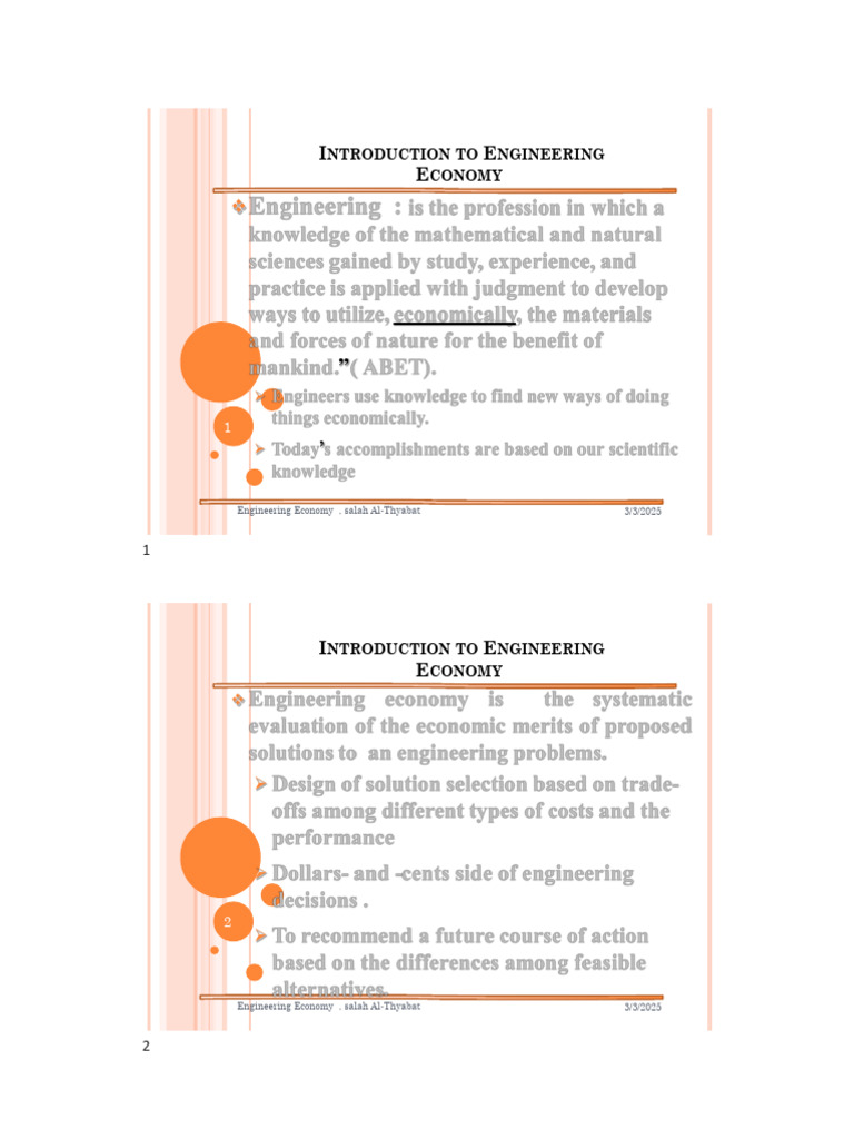 Engineering Economy - Lecture 1 | PDF | Brainstorming | Engineering ...