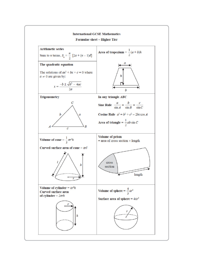 Formula Page | PDF