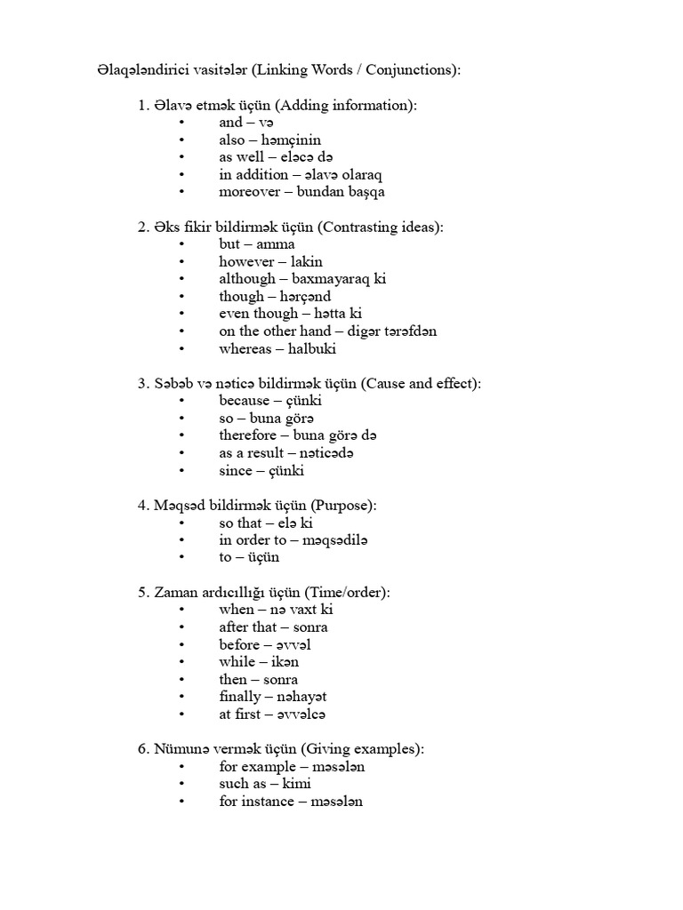 Linking Words | PDF