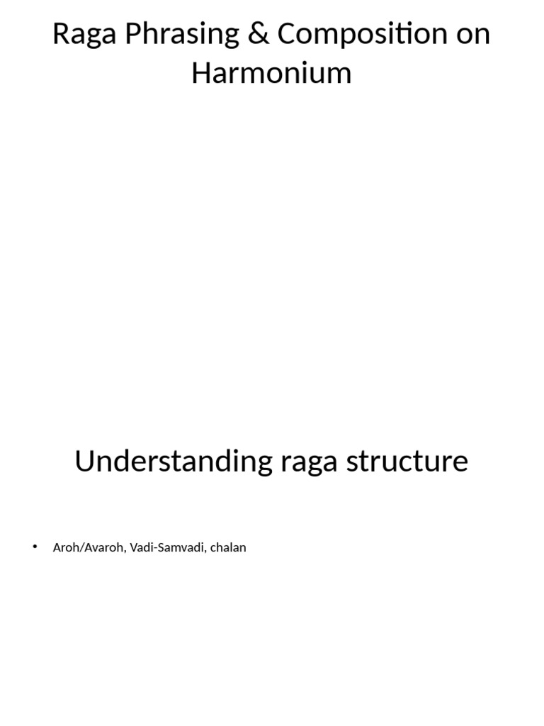 Raga Composition Techniques on Harmonium | PDF