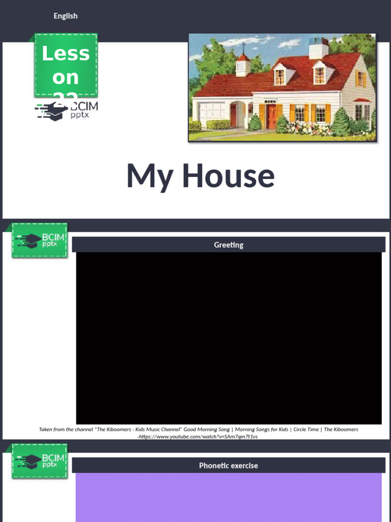 Kids' English Lesson: My House Activities | PDF | Human Communication ...