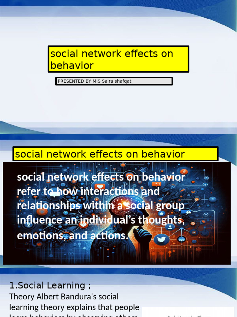 Social Network Effects on Behavior | PDF | Conformity | Social Psychology