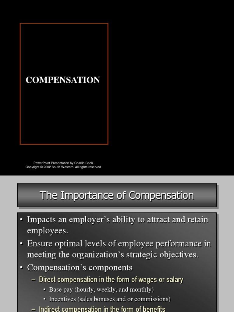 Compensation Powerpoint Presentation By Charlie Cook Pdf Equal Pay