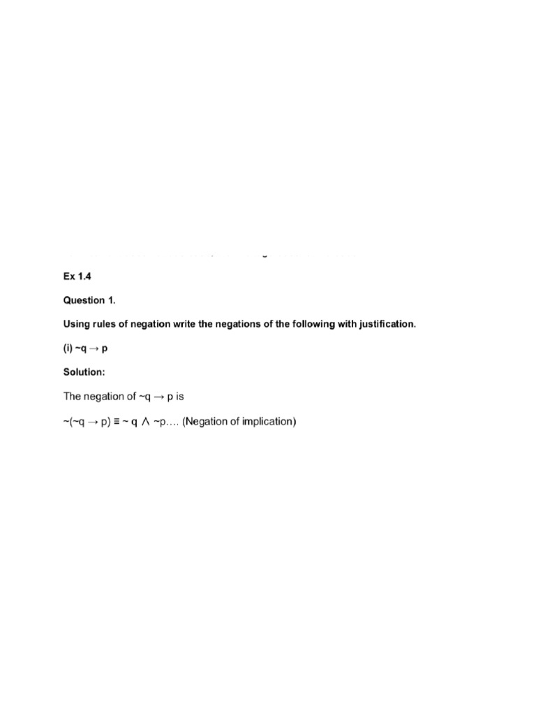 Logic Exercise 1.4 & 1.5 | PDF