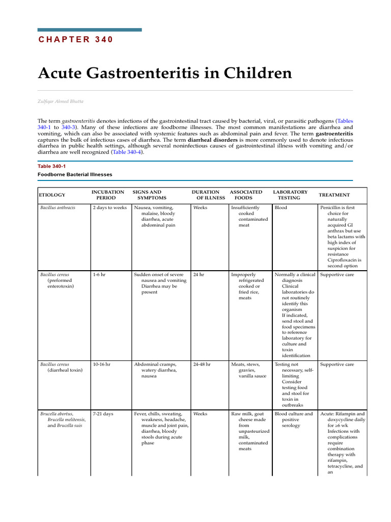 Acute Gastroenteritis in Children | PDF | Diarrhea | Cholera