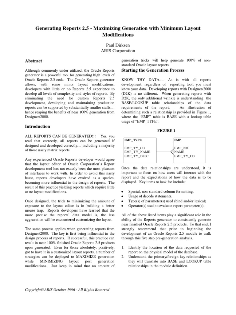 D2k Report Layout Pdf Parameter Computer Programming Library 3824