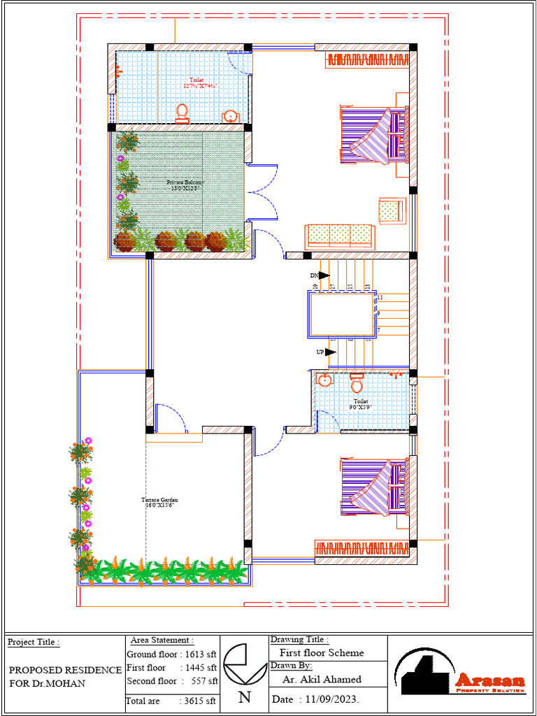 Proposed Residence Floor Plan Details | PDF