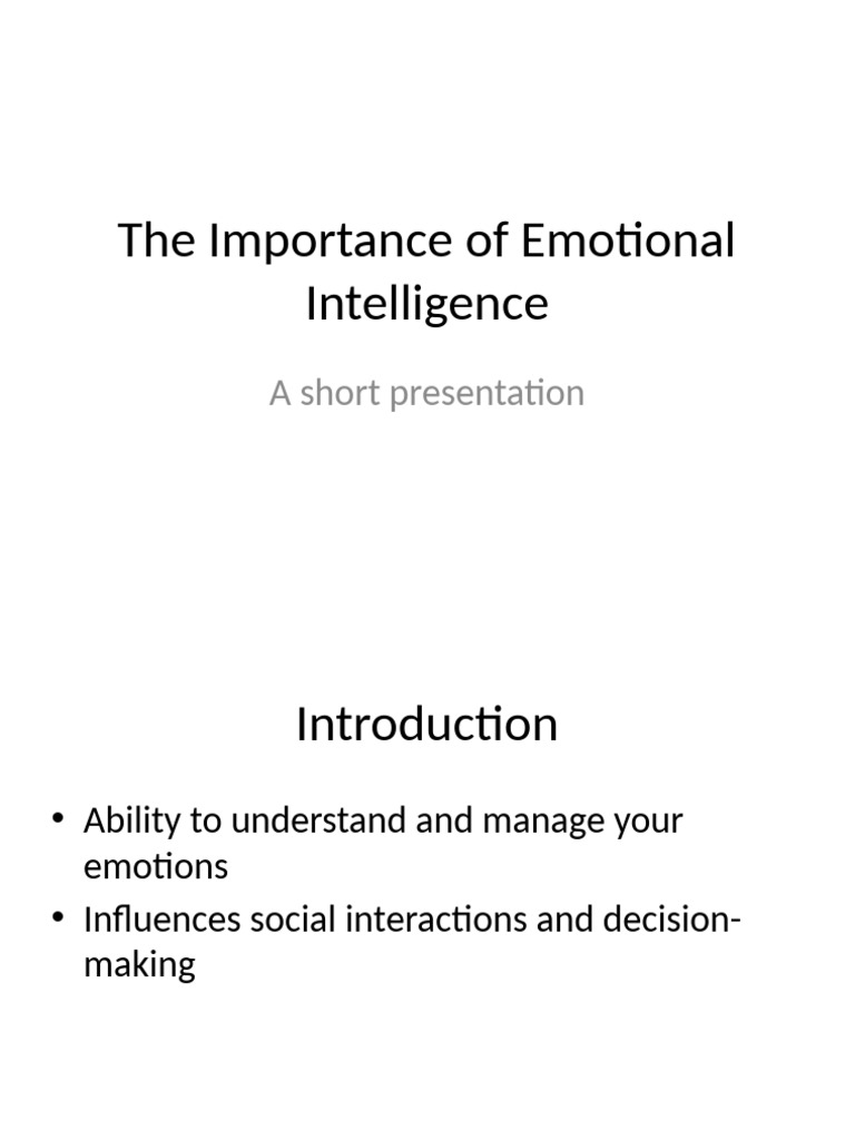 Emotional Intelligence | PDF