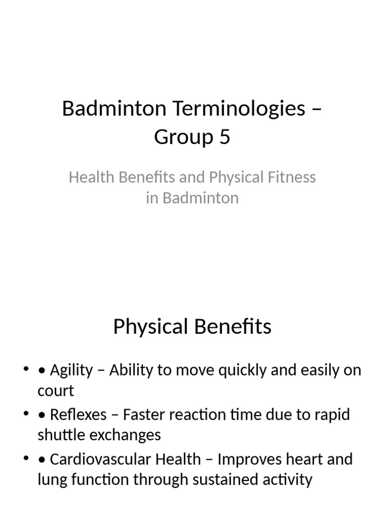Badminton Health Benefits | PDF