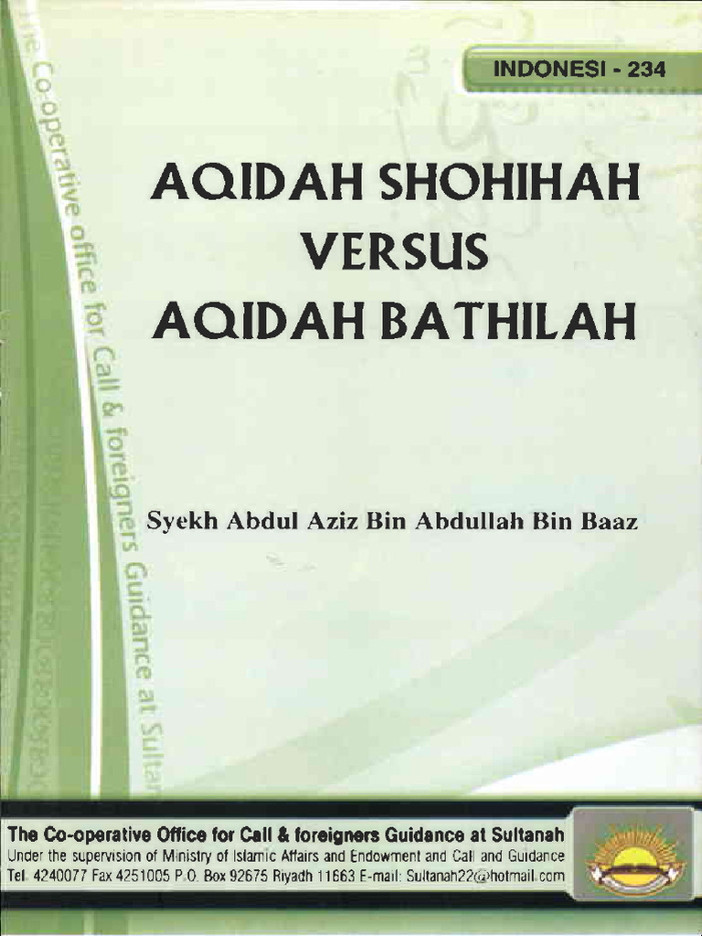 Aqidah Sholikhah & Bathil (Abdul Aziz Bin Abdullah Bin Baz) | PDF