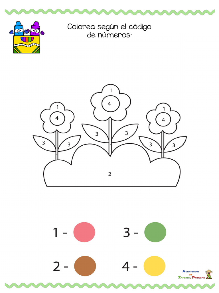 Colorear Por Numeros Primavera | PDF