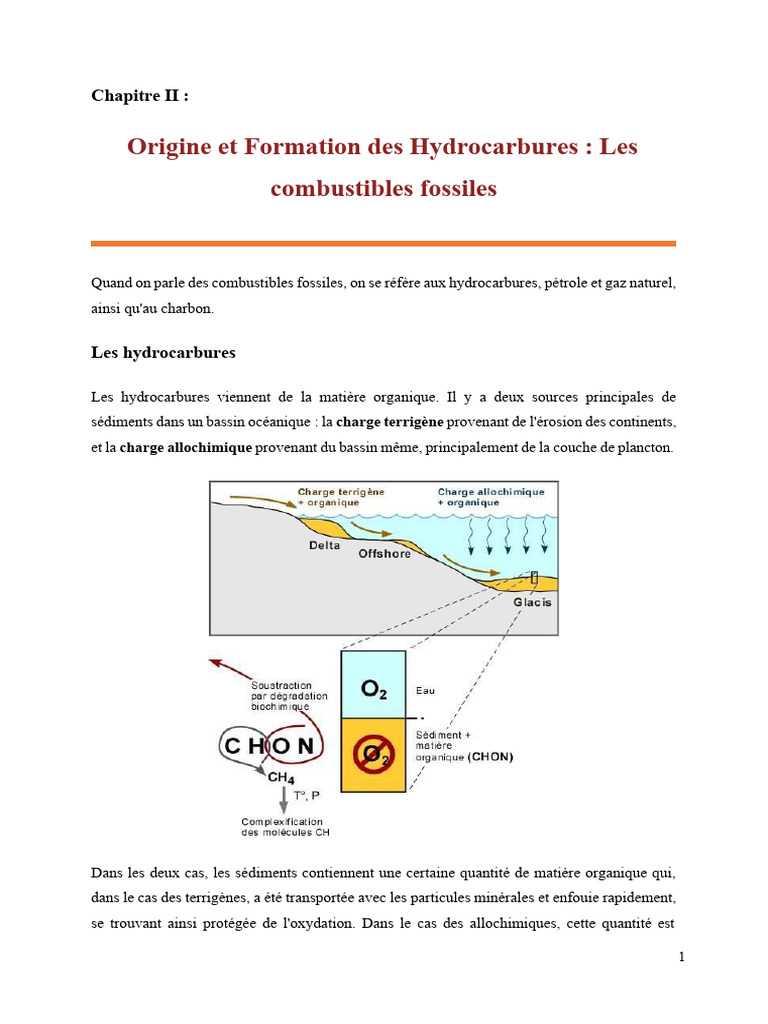 Formation des hydrocarbures et gisements | PDF | Sédiment | Pétrole