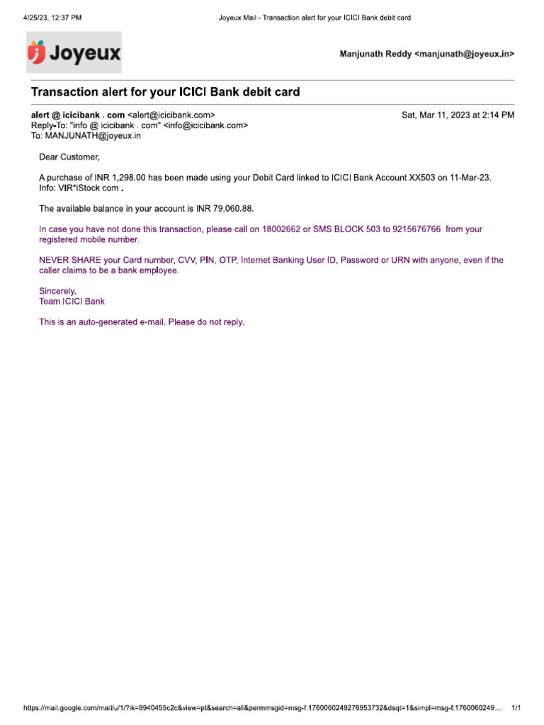 IStock Payment Receipt | PDF