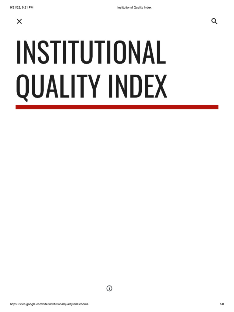 Italy's Institutional Quality Index Overview | PDF | Governance | Economies