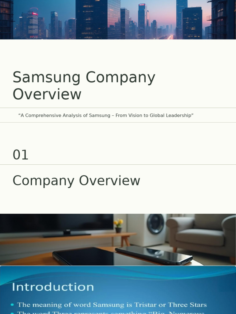 Samsung Company Vision and Values Overview | PDF