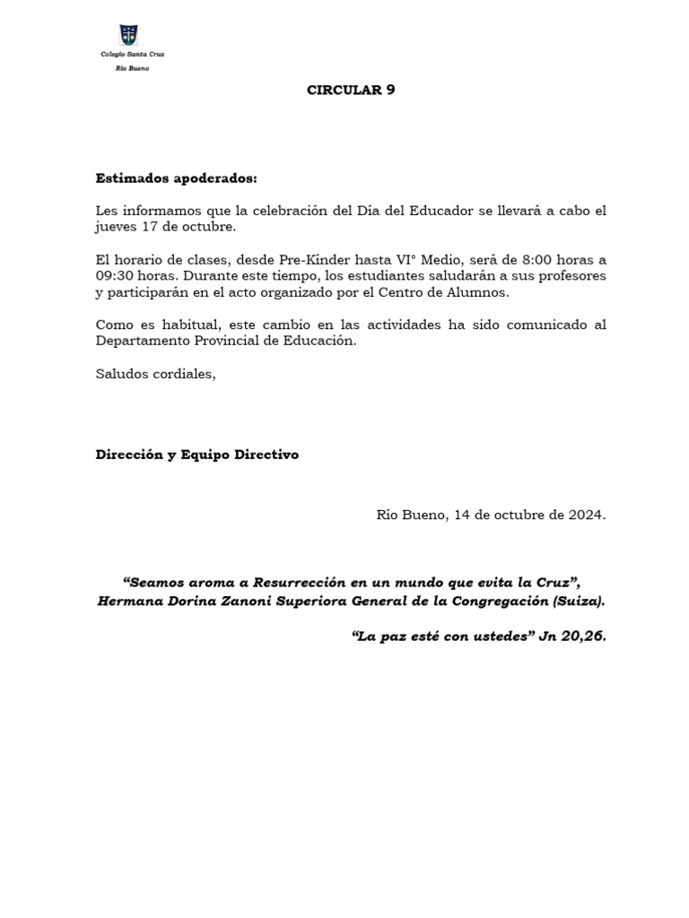 Circular Informativa | PDF