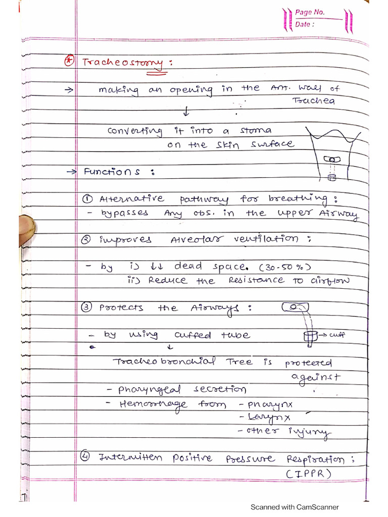 Tracheostomy (Function - Post Operative Care) | PDF