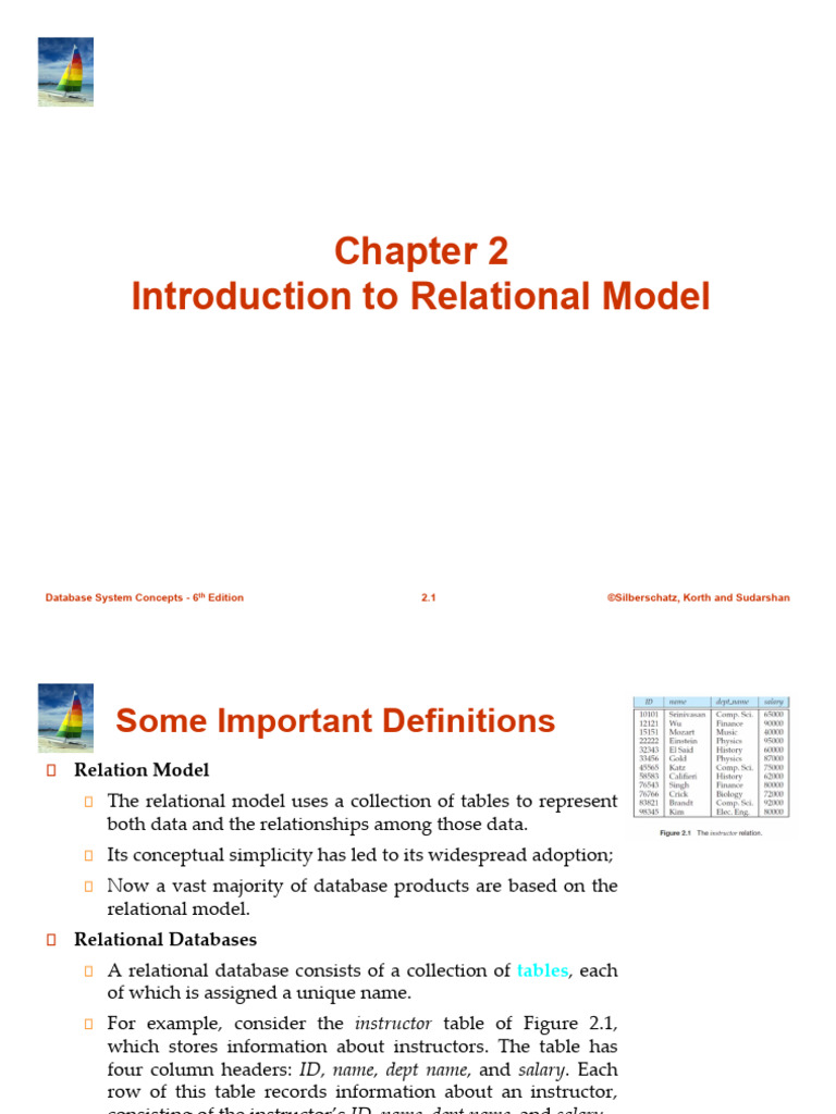 Ch2 Relation Data Model | PDF | Relational Model | Relational Database