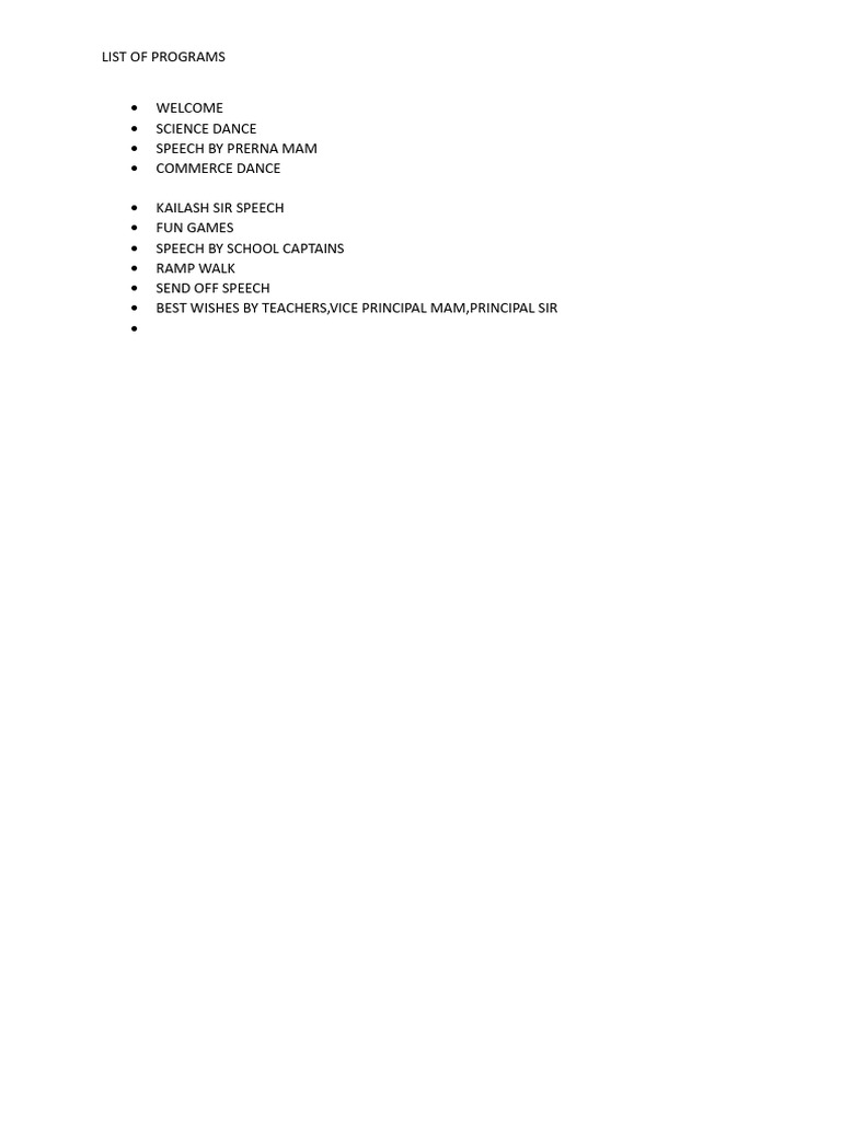 School Event Program Highlights | PDF