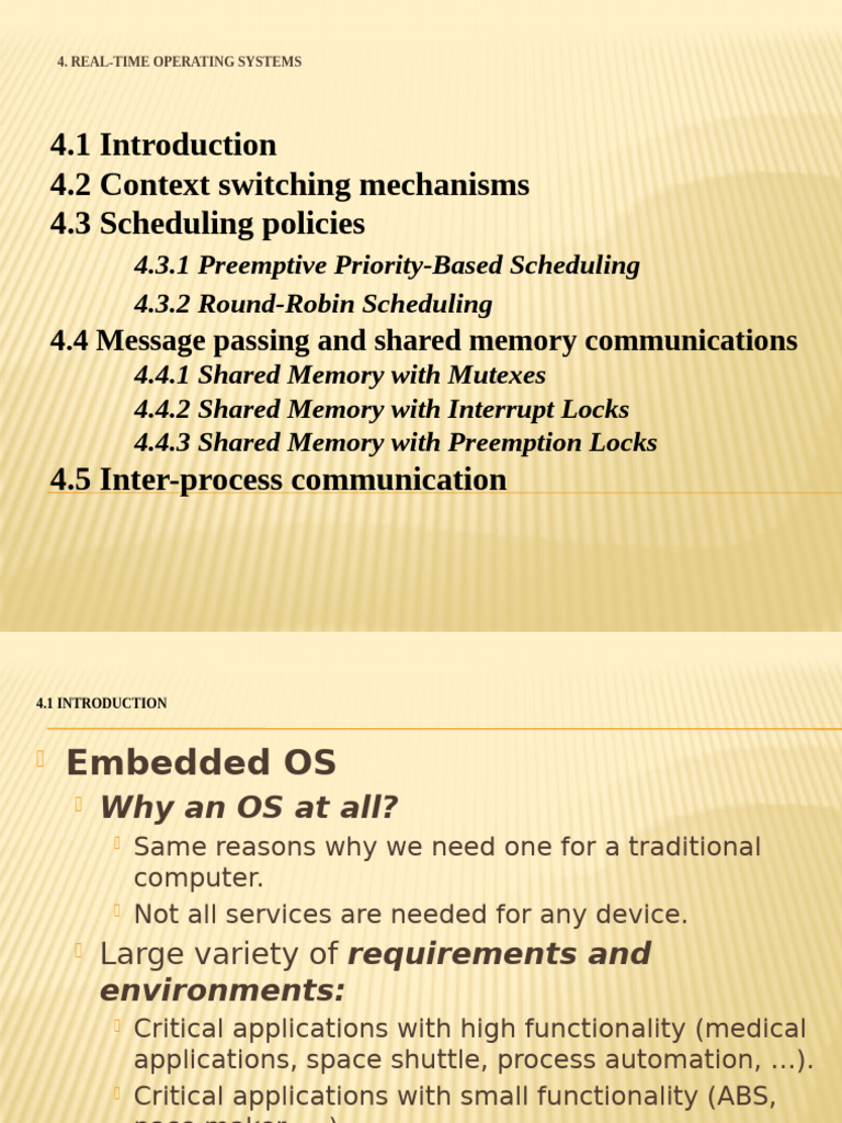 Real-Time Operating Systems | PDF | Scheduling (Computing) | Operating ...