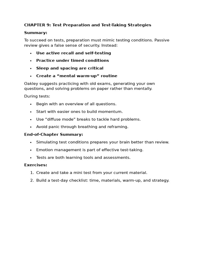 Test Prep & Strategies for Success | PDF