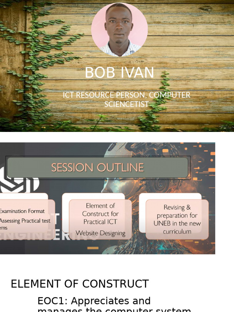 Bob Ivan: Ict Resource Person, Computer Sciencetist | PDF