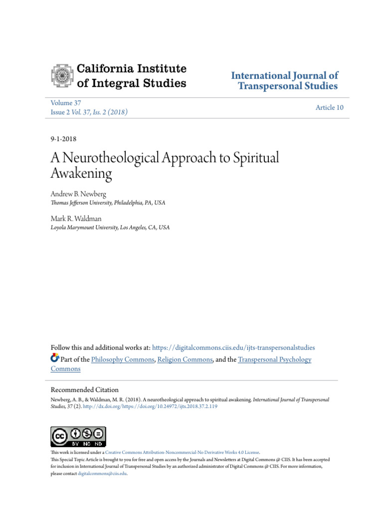 Neurotheology and Spiritual Awakening | PDF | Religious Experience ...