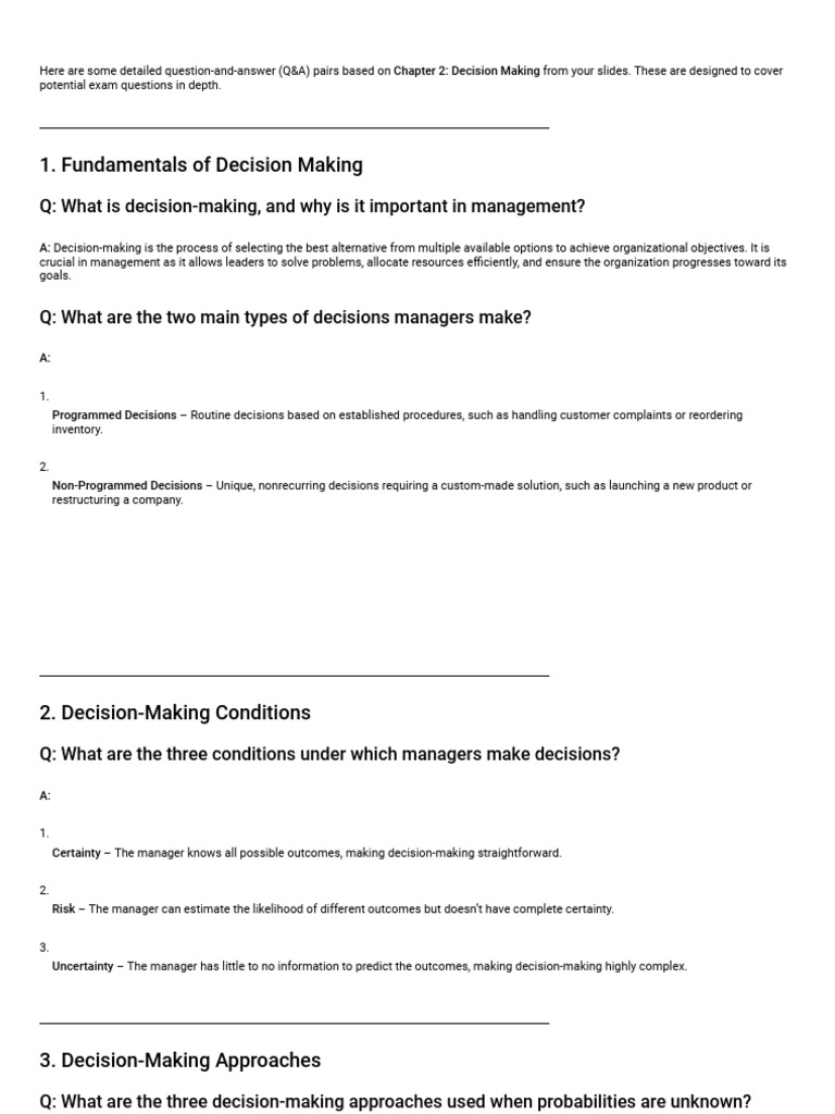 3 Notes | PDF | Decision Making | Rationality
