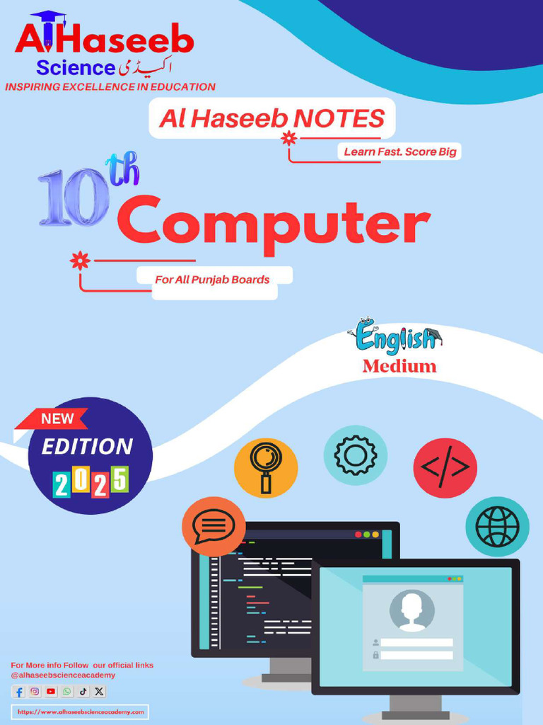 10th Computer EM Notes by Al Haseeb Science Academy | PDF