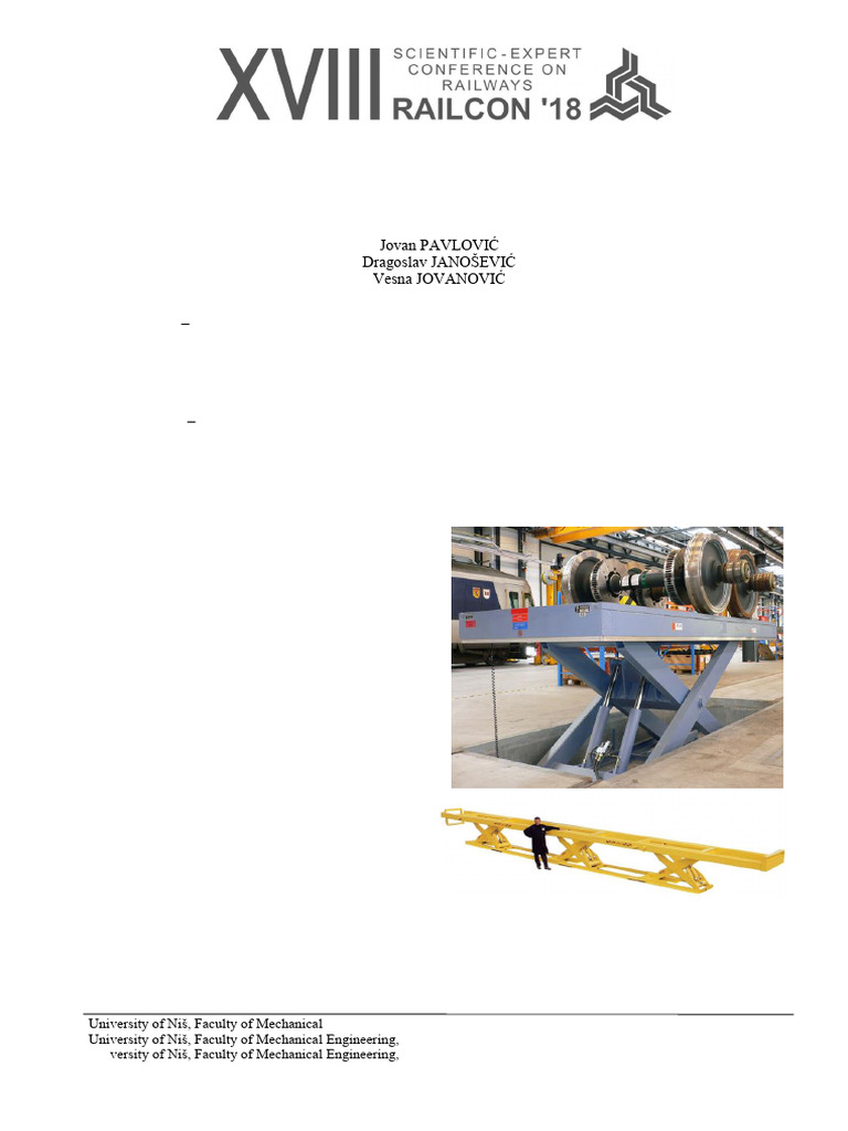 Railway Lifting Platform Load Analysis | PDF | Kinematics | Rail Transport