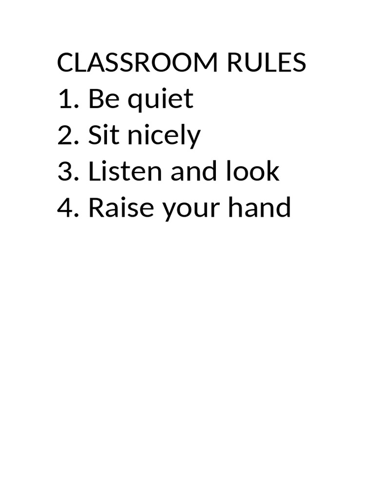 Classroom Rules | PDF