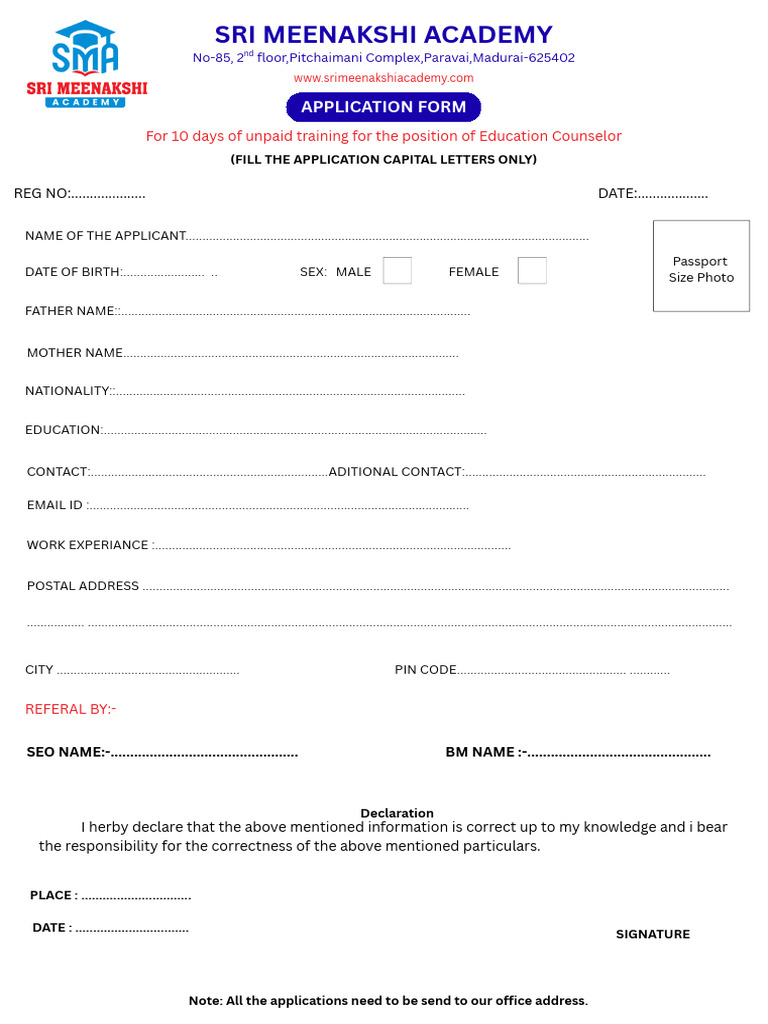 Education Counselor Application Form | PDF | Authentication | Access ...
