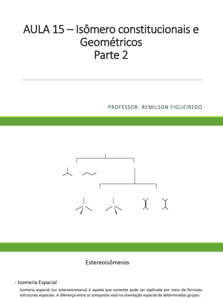 Isômeros Geométricos: Cis e Trans | PDF | Isômero | Alceno