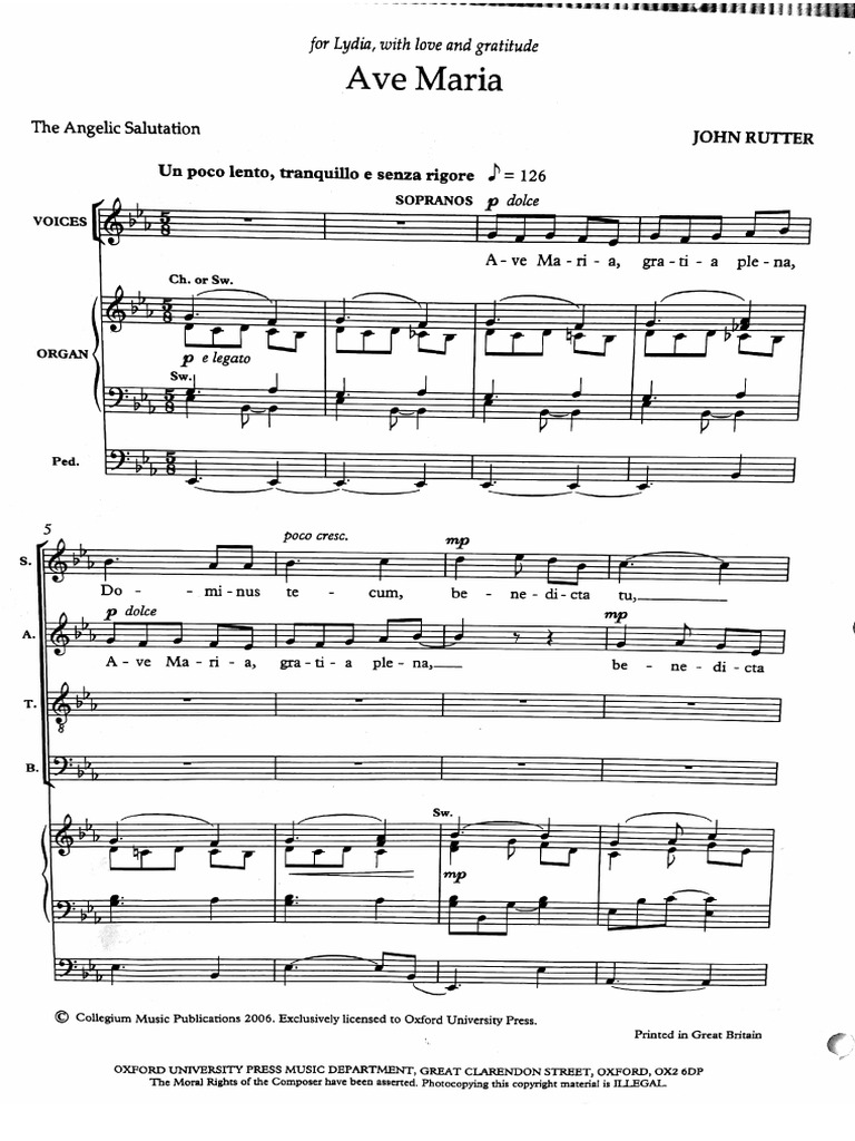 Ave Maria Rutter | PDF