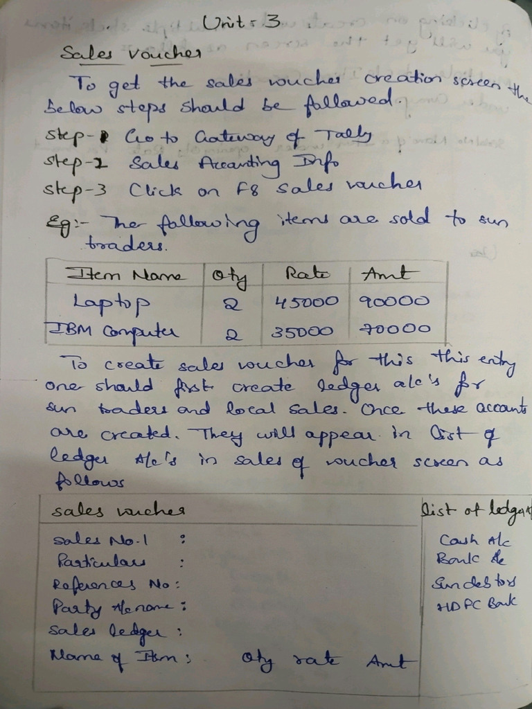 Computerized Accounting-Types of Vouchers Notes | PDF