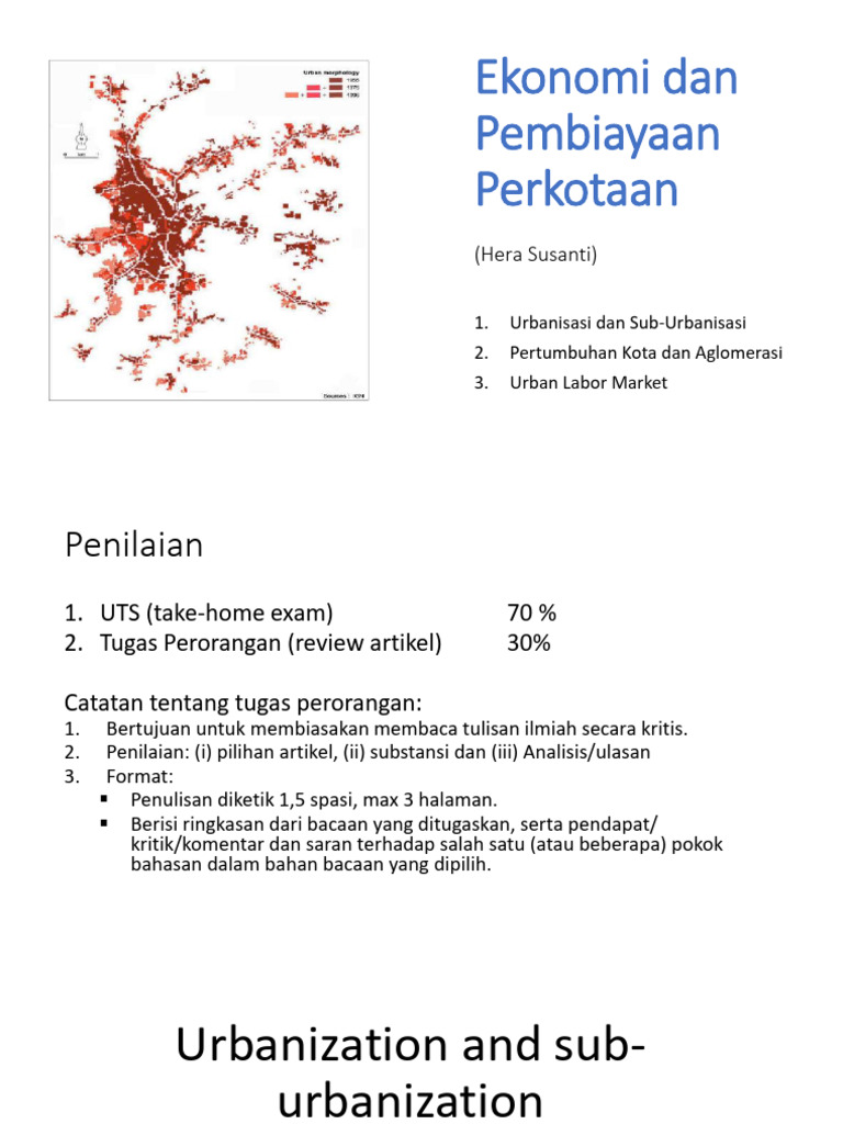 Pertemuan 1 Urbanisasi Dan Sub-Urbanisasi | PDF | Urban Sprawl | Slum