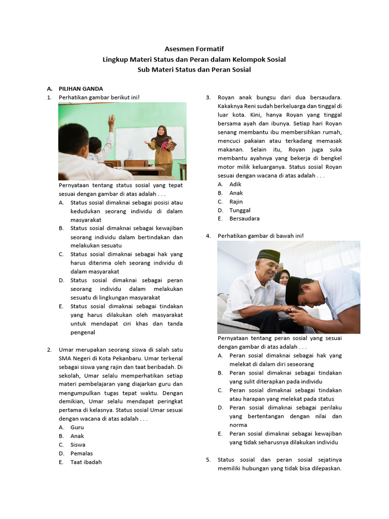 Status dan Peran Sosial dalam Kelompok | PDF