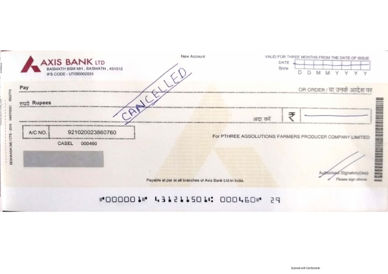 Cancelled Cheques | PDF