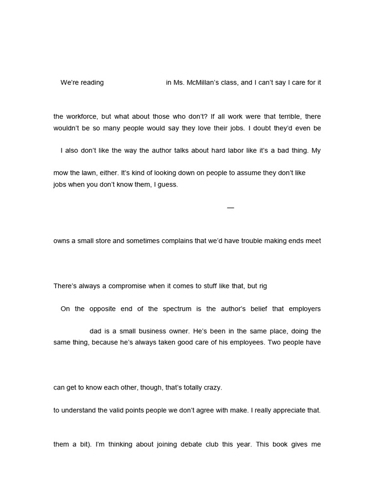 Student Journal Responses to Literature | PDF