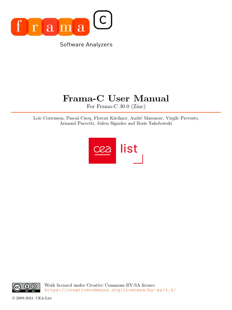 Frama C User Manual | PDF | Command Line Interface | C (Programming Language)