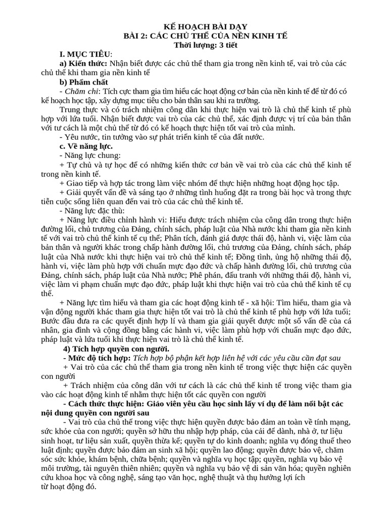 Khbd - Khối 10 - Tiết 3, 4, 5 | PDF